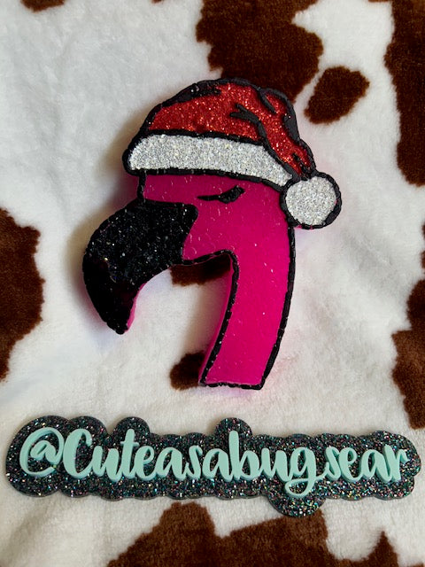 Christmas Santa Flamingo Freshie – Cuteasabugsear